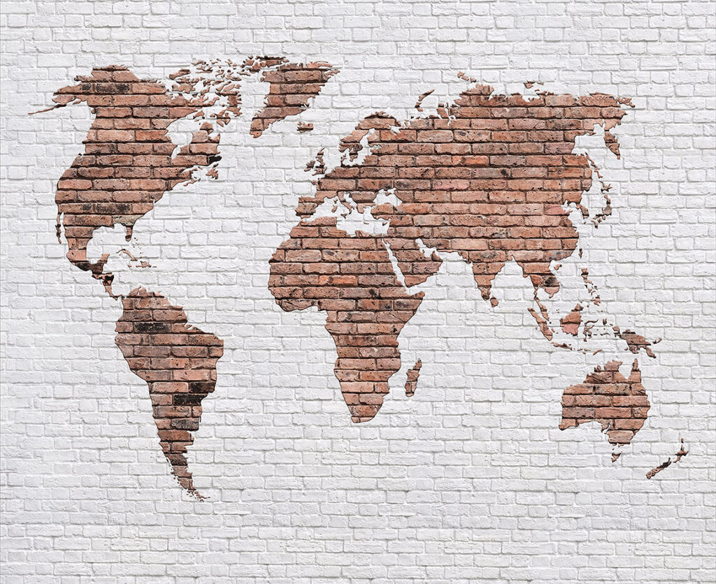 RENTAL40: SCH041 Brick World Map (Sale Price R900) – Studio Backdrops