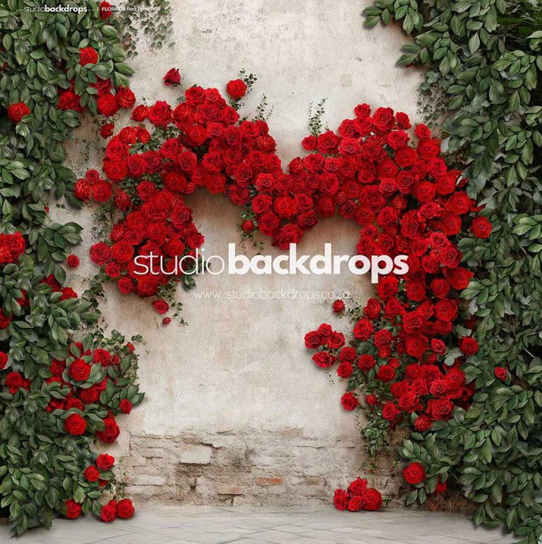 FLORAL16 Red Rose Wall – Studio Backdrops